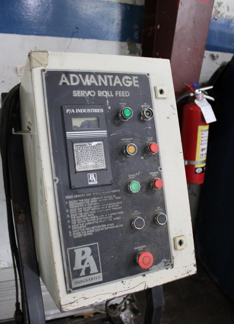 Servo roll feed control & cabinet, PA Industries Advantage for Sale ...