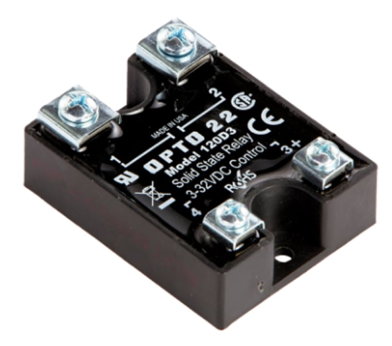 Opto 22 120D3 120 VAC, 3 Amp, DC Control Solid State Relay SSR for Sale ...