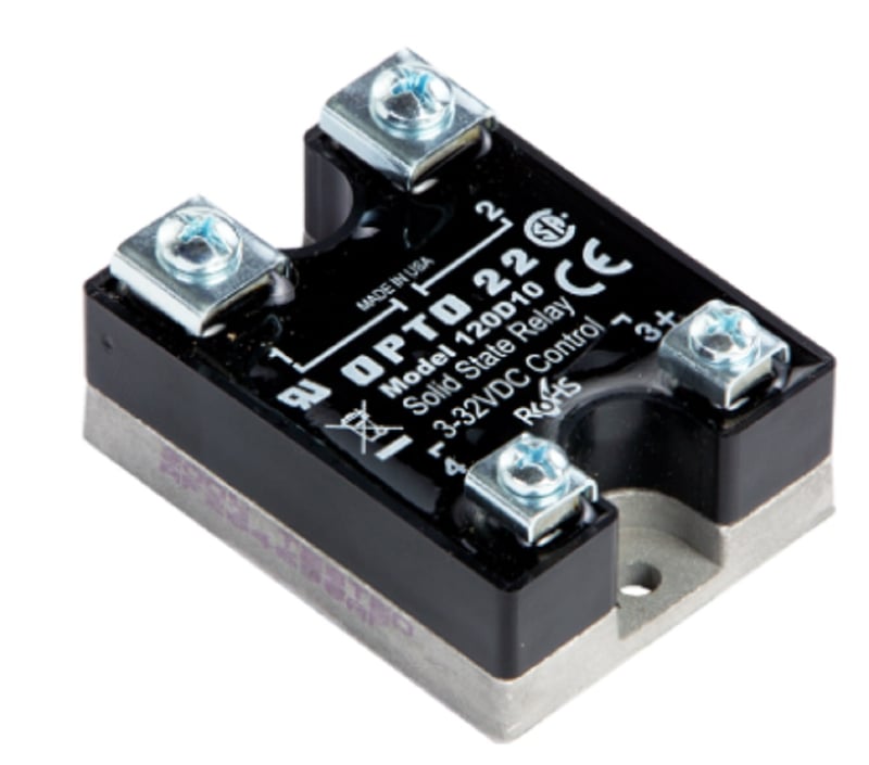 Opto 22 120D10 120 VAC, 10 Amp, DC Control Solid State Relay SSR for ...