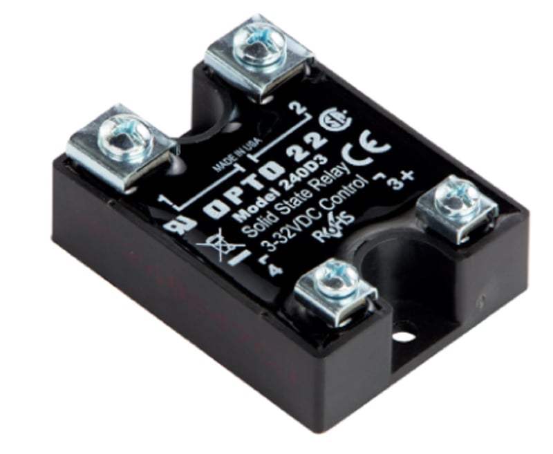 Opto 22 240D3 240 VAC, 3 Amp, DC Control Solid State Relay SSR for Sale ...