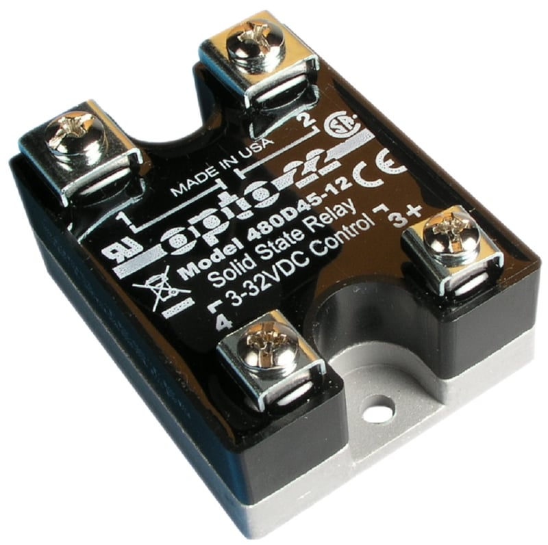 Opto 22 480D45-12 480 VAC 45 A DC Control Solid State Relay SSR ...