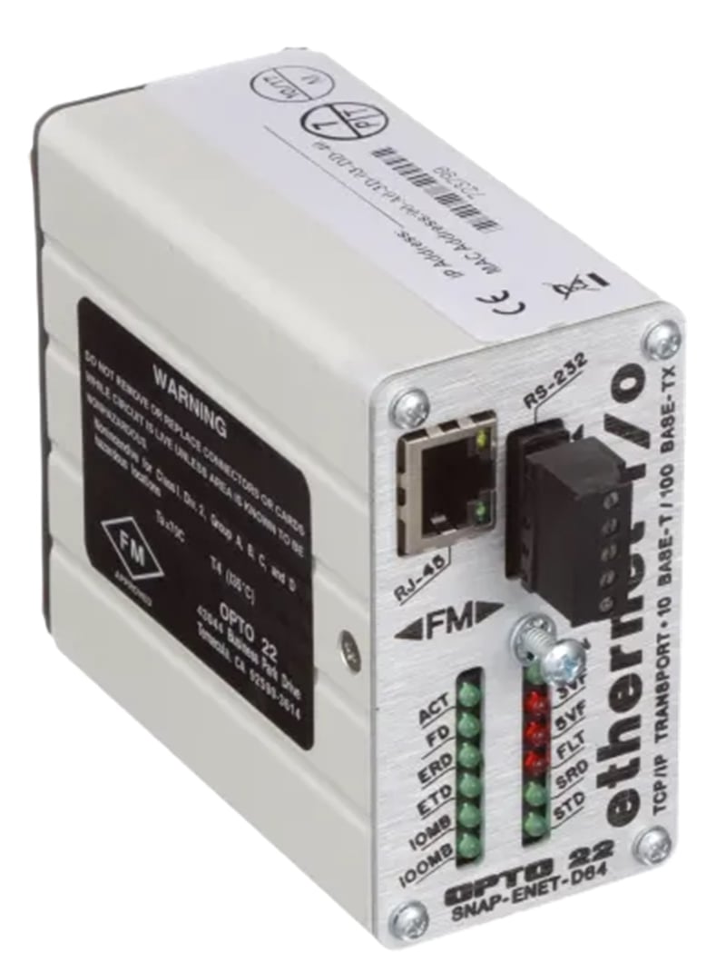 Opto 22 SNAP-ENET-D64 SNAP Ethernet I/O Brain, Digital-Only for Sale | Surplus Record