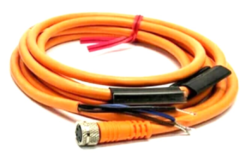 Keyence OP-87396 Connector Cable, M8 3-Pin, Straight, 2-m Length, PVC ...