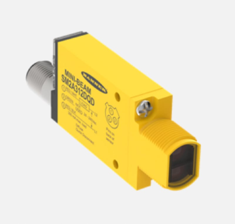 Banner SM2A312DQD 26841 Mini-Beam Diffuse Sensor, Range 380 mm, Input ...