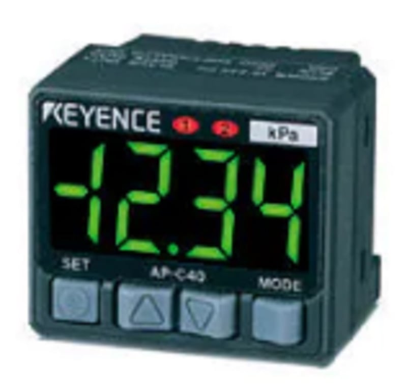 Keyence AP-C40P Digital Pressure Sensor with 2-Color Display, Amplifier ...