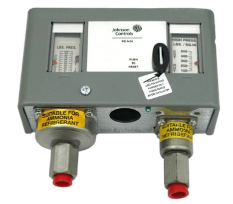 Johnson Controls P70MA-2C DPST Dual Pressure Control for Ammonia for ...