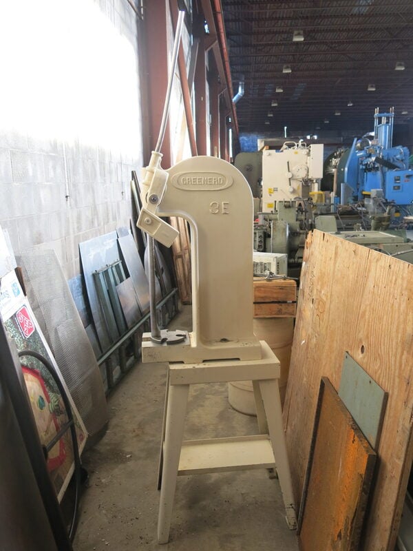 Greenerd #3ER, Arbor Press, 22" Under Ram, 7" From the Centerline of ...