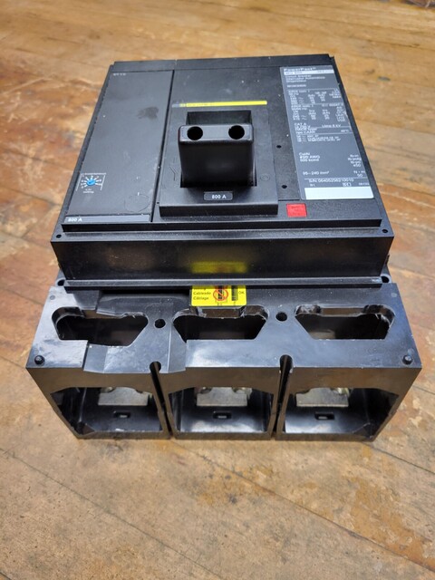 800 Amps, Square D, MG-800, PowerPact Bolt-On Circuit Breaker, 3-pole ...
