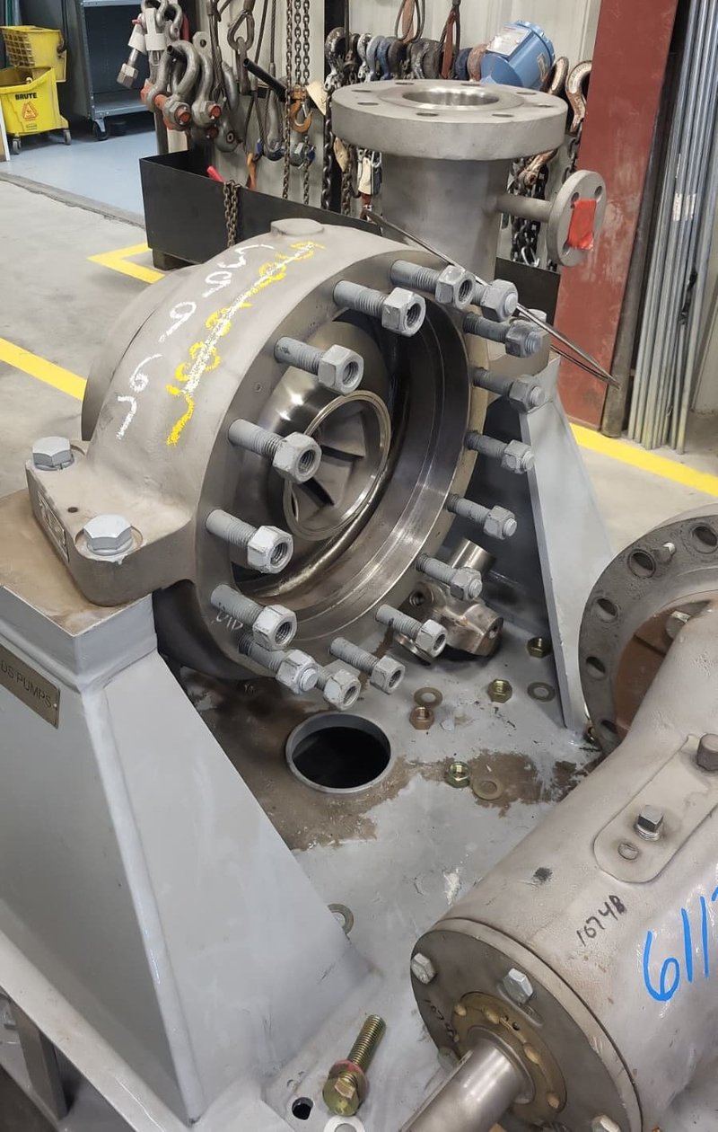 607 GPM @ 87' TDH, Goulds #3700-4x6-13H, Centrifugal Pump, Horz., 1-Stage, 6" suction, 4 ...