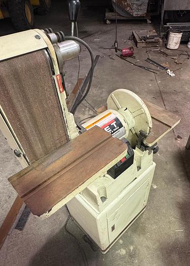 6" x 48" Jet #JS6-6DC, belt sander, 12" disc sander, 1.5 HP, 115 V., base for Sale | Surplus Record