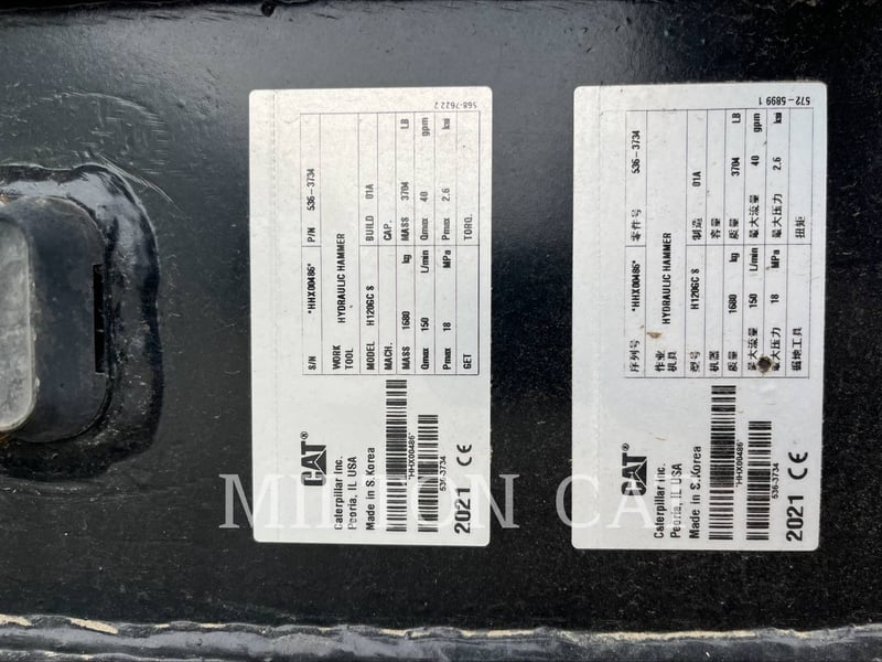 Caterpillar H120GC S, Hammer, S/N: HHX00486, 2021 For Sale | Surplus Record
