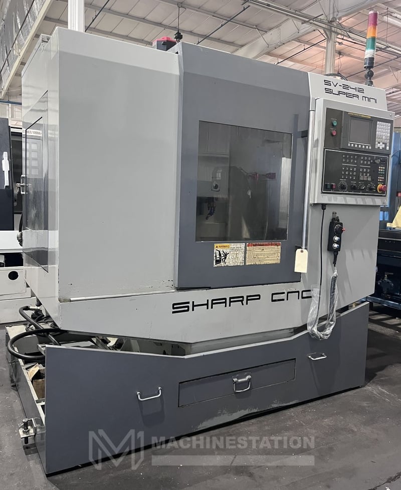 Sharp #SV-2412S, CNC vertical machining center, 16 automatic tool ...