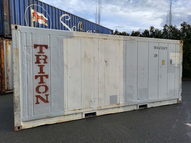 20' White working refrigerated shipping container, Triton #TRIU6732629 ...
