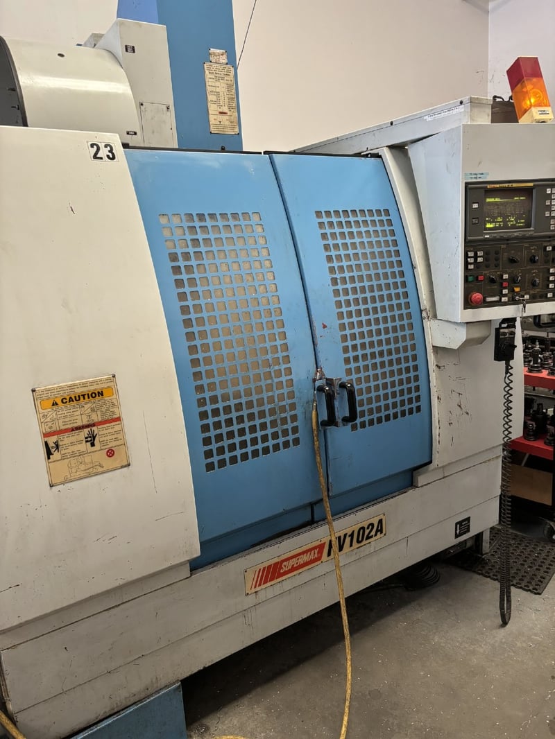 Supermax #FV102A, 40" X, 20" Y, 21" Z, Fanuc 18M, 10000 RPM, 15 HP, CT ...