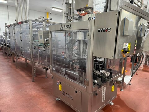 Pacific Package Machinery #SL-7406-12-VP, 6-head inline filler, rinser ...