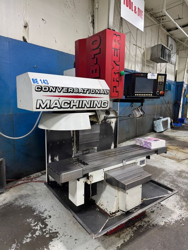 Fryer #MB-10R, Conversational CNC vertical toolroom bed mill machining ...