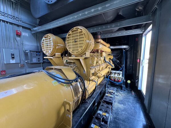 2500 KW Caterpillar #3516C, diesel generator set, sound attenuated enclosure, 13200 Volts, Tier ...