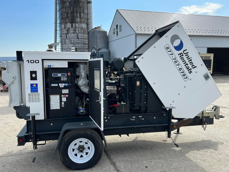 100 KW Generac #MGG100M, Natural gas generator set, 480 Volts, 150 HP ...