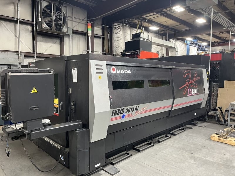 Amada #Ensis-3015AJ, 12000 watt high speed fiber laser w/AMS 3015 CL ...