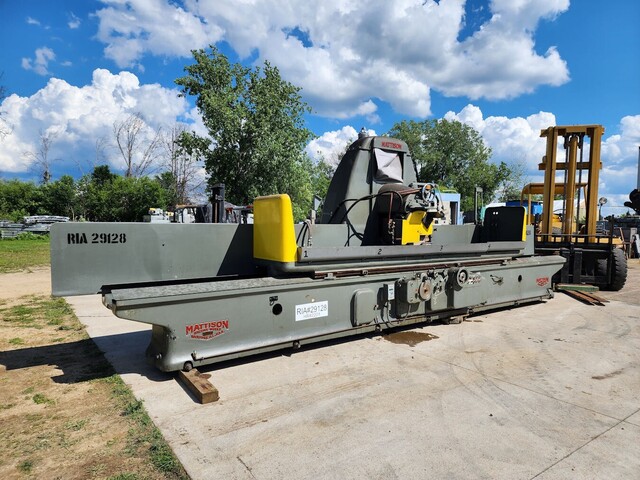Mattison, 24" x 12' hydraulic surface grinder, (4) 24" x36" electro ...