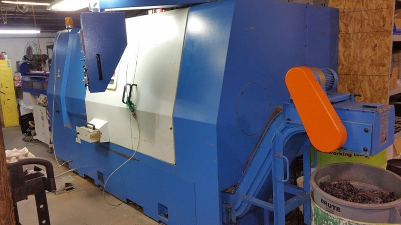 Femco #HL-35, sland bed CNC lathe, 19.6" swing, 10" chuck, 3" bar, 30" centers, 12 turret, Fanuc ...