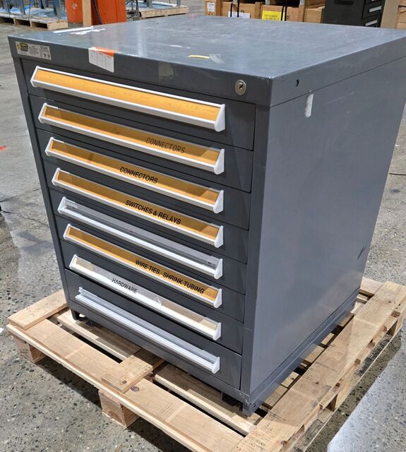 8 Drawer Stanley Vidmar, modular cabinet, 30" x 28" x 34" For Sale ...