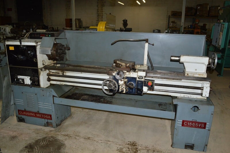 17-3/4" x 65" Clausing Metosa #C1565VS, gap bed geared head lathe, 10-5 ...