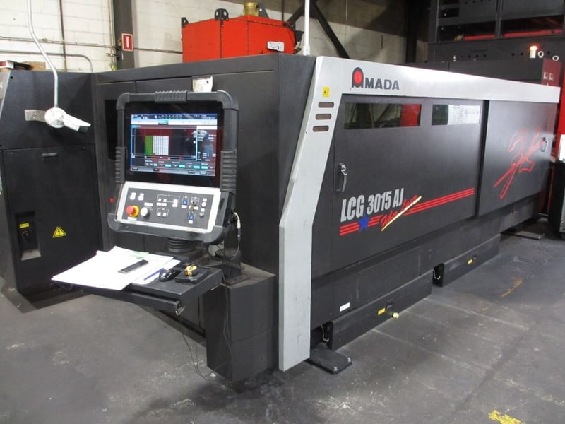 Amada #LCG3015AJ, 2000 watt, 120" x 60" max sheet size, Fanuc NT-PC ...