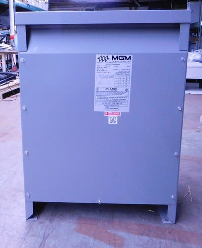 75 KVA 480 Primary, 208Y/120 Secondary, MGM HT75A3B2-D16 type HT ...
