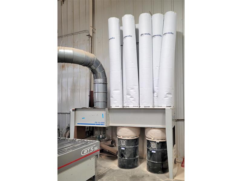 5000 cfm Aireworks #FX-15-5000, modular dust collector, (12) 301 sq.ft ...