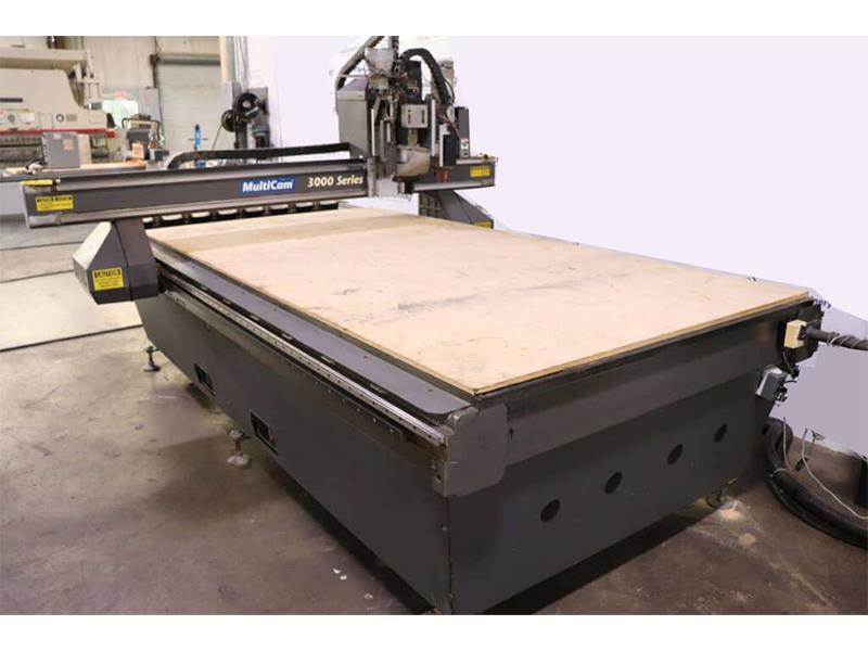 Multicam #3000-Series-3-204-R, CNC router, 5' x10' tbl., 24k RPM, 8 ATC ...