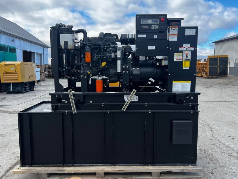 48 KW Generac #0060710, diesel generator, skid mounted, base fuel tank ...