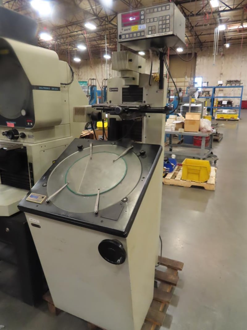 20" Baty #SM20, optical comparator, 10" x 5" travel, 5X/10X/20X/50X ...