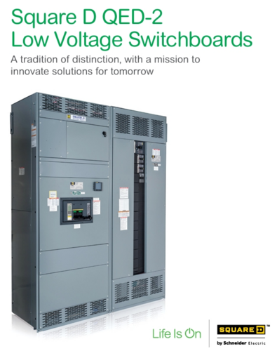 4000 Amps, Square D #QED, switchboard main breaker with distribution ...