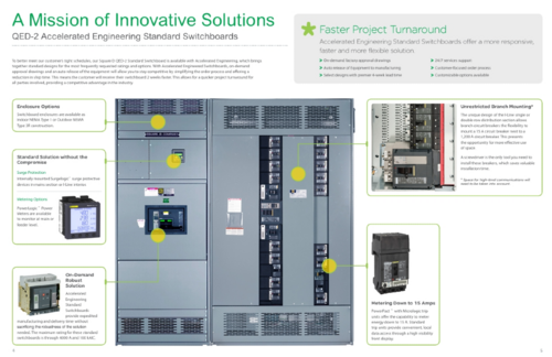 4000 Amps, Square D #QED, switchboard main breaker with distribution ...