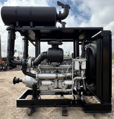 675 HP Detroit #12V92, industrial diesel engine power unit w/ PTO ...