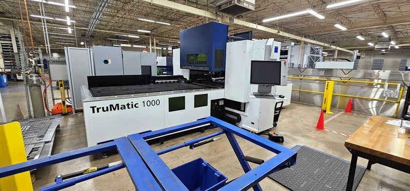 Trumpf #TruMatic-1000, fiber laser cutting machine, 3000 watt, 50" x ...