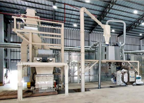 EHW Italia #3-TPH, Pellet Mill Operation, hoppers and storage bins ...