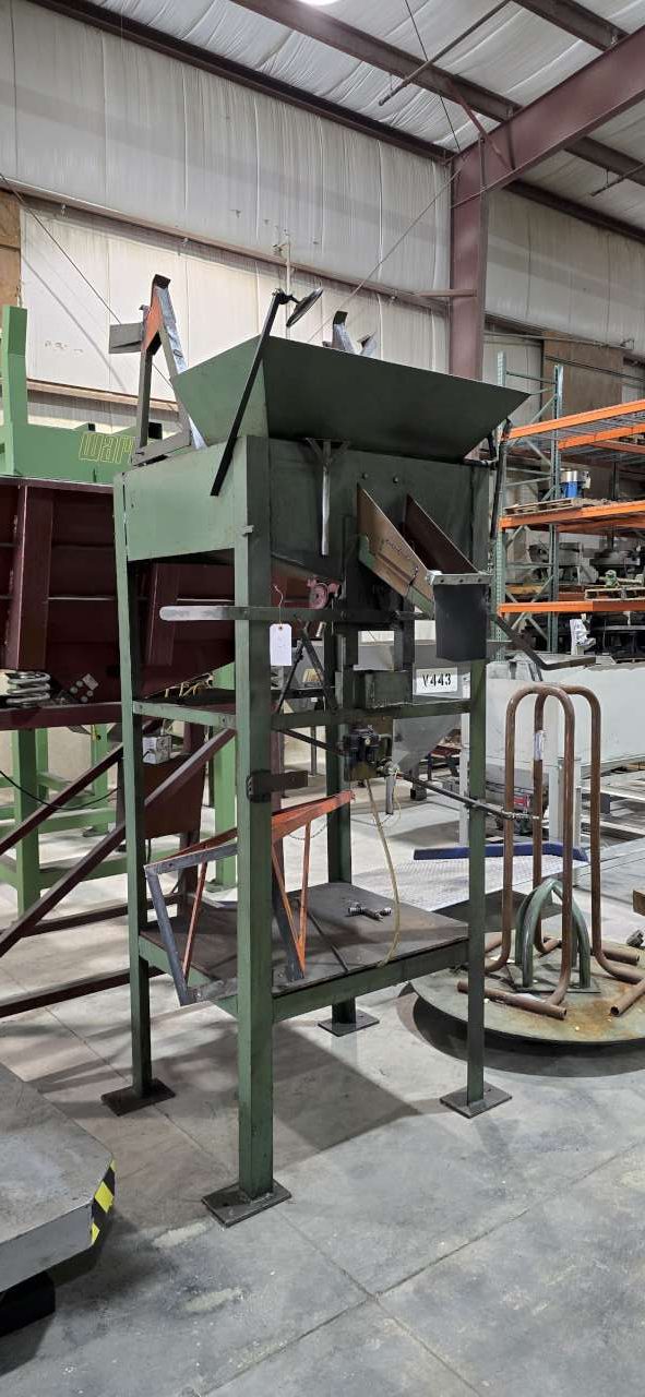 Overhead Parts Hopper, 8" width x 70" H Exit Chute, 31" bracket width ...