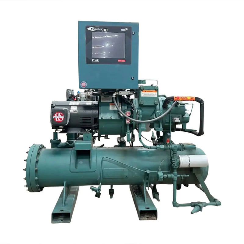 40 HP, Frick, Rotary Screw Compressor Package, 230/460 V., w/ micro ...