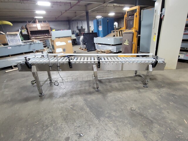 19" wide x 9' long, Conveyor Rolling Ramp Gravity Angled 28" - 18" H 19 ...