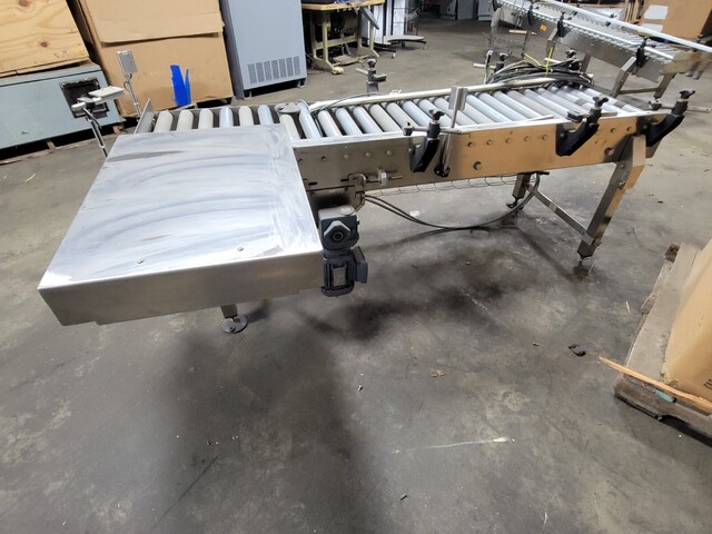 18" wide x 6' long, Sew Eurodrive #SA37, Rolling Conveyor Hydraulic ...