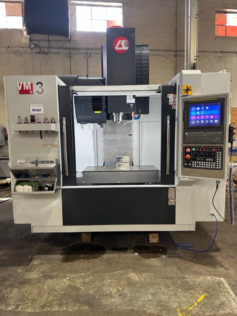LK #VM3, CNC Vmc, CAT-40 spindle, 12000 RPM, 44" x 19.6" table, 39.4" X ...