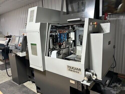 Tsugami #BW329Z, Swiss type automatic screw machine, dual spindle, 9 ...