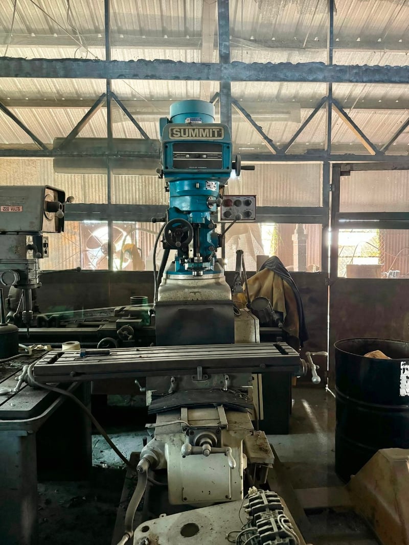 Summit #VS-350B, vertical milling machine, 10" x50" T-slot table ...