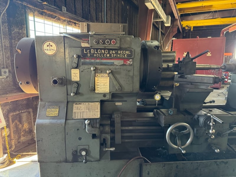 9" LeBlond #24" Regal, 9" hollow spindle lathe for Sale | Surplus Record