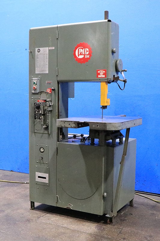 18" x 12" Grob #4V-18, vertical band saw, 1" x 150" blade, variable ...