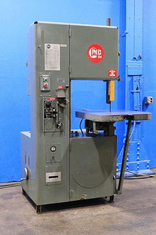 18" x 12" Grob #4V-18, vertical band saw, 1" x 150" blade, variable ...