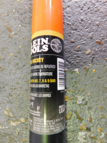 NEW Klein Tools 64312 Angled Rebar Hickey, Bends No. #7 to #9 Rebar ...