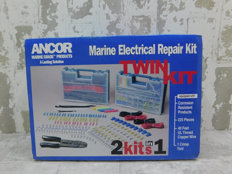 NEW Ancor 225 pc Marine Electrical Repair Kit W/ Strip & Crimp Tool ...